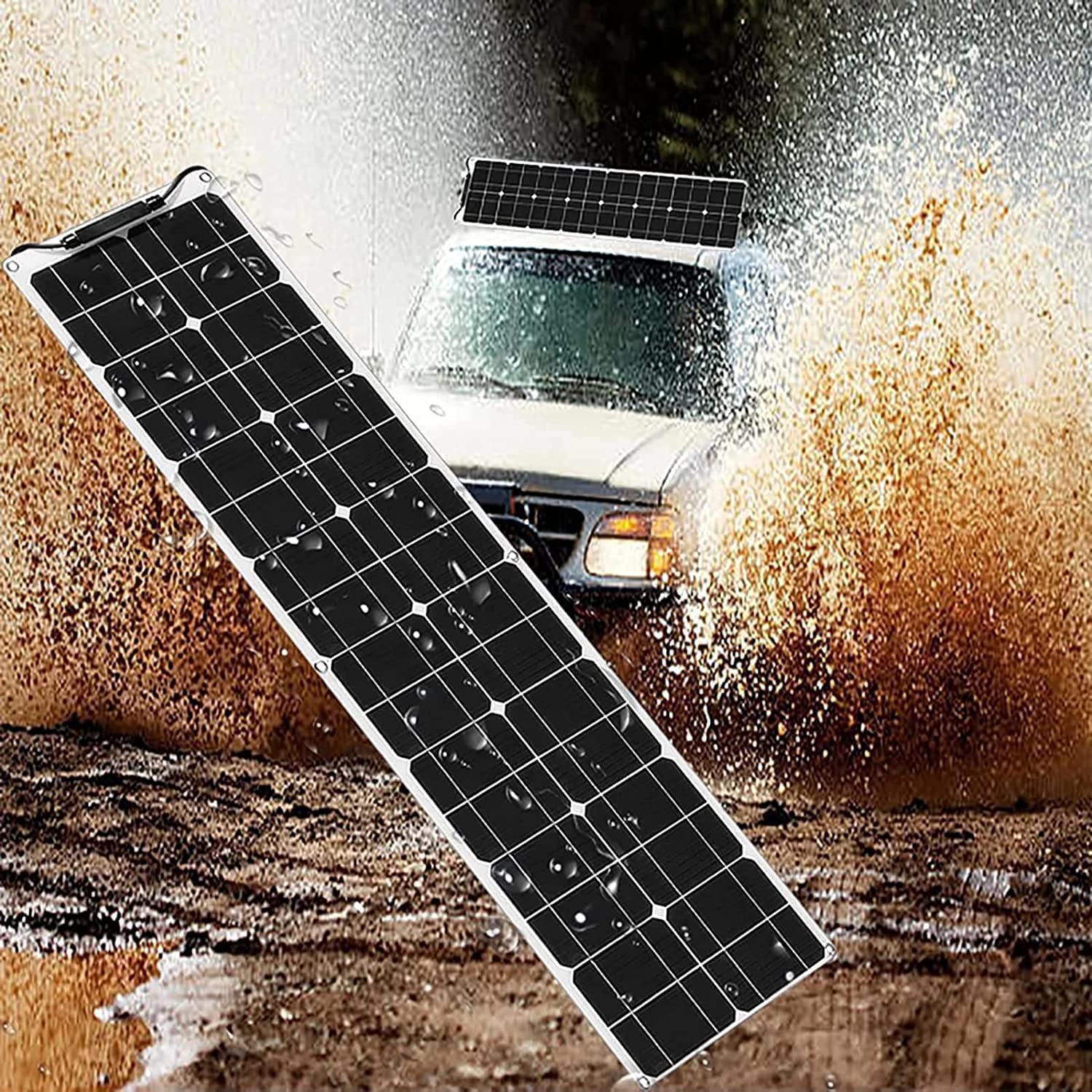 LOPMQRV 1000 Watt Solar Panel Kit,with 2pcs car Inverter and 2pcs 40A Charge Controller 4pcs 250 Watt Flexible Monocrystalline Solar Panel for 12-24V Battery Charging Car Battery Camper RV Yacht Boat