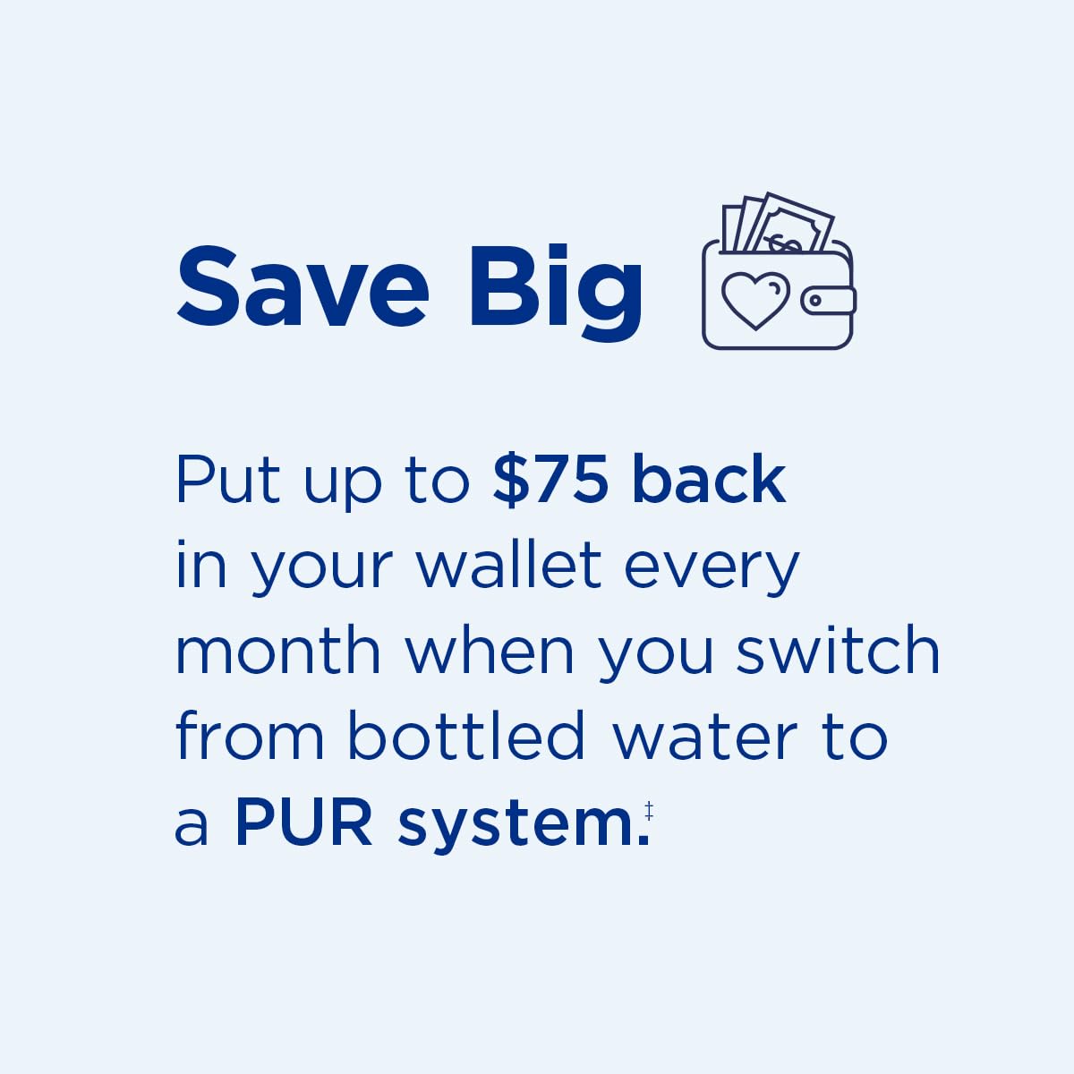 PUR 30-Cup Water Filter Dispenser with 1 Genuine PUR Filter, Large 30-Cup Capacity, 2-in-1 Powerful Filtration, BPA Free, Dishwasher Safe, White/Blue (DS1800Z)