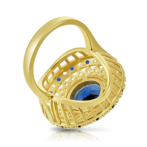 Pharaoun Shield of Athena Cocktail Ring in Gold-Plated Sterling Silver - Size 8