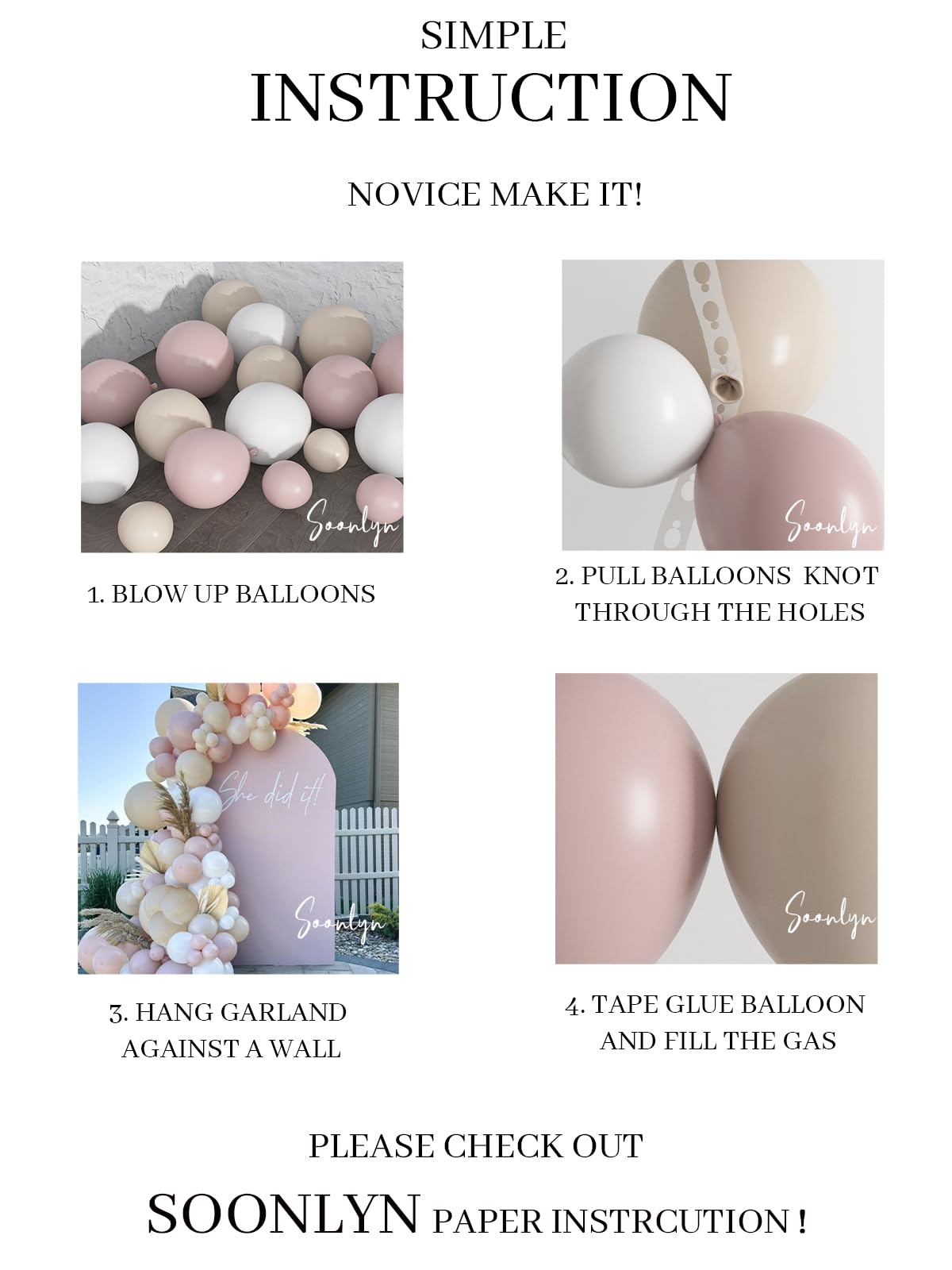 Soonlyn Pink Balloon Arch Kit, 13ft Thicken Dusty Pink Boho Neutral Theme for Coquette Birthday Party Baby Shower Bridal Shower