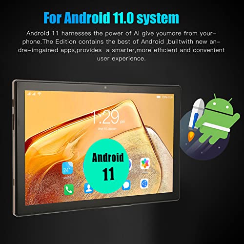 Tablet, 10 Inch IPS Screen Display Kids Tablet, 5G WiFi Tablet PC, 6GB 256GB ROM Dual SIM Dual Speaker, for Portable Entertainment (US Plug 13.5W Maximum)