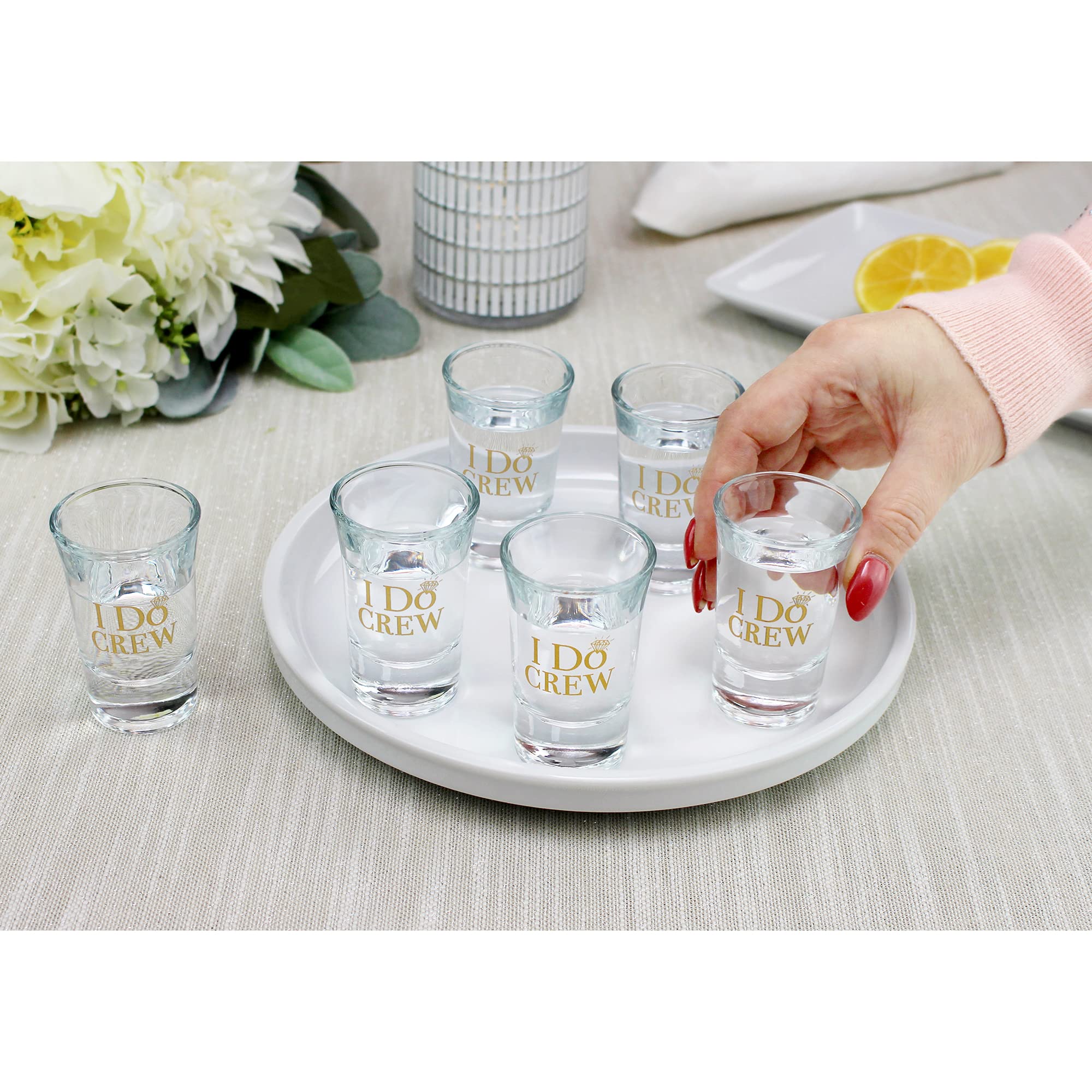 Lillian Rose Set of 6 I Do Bridal Party Shot Glasses