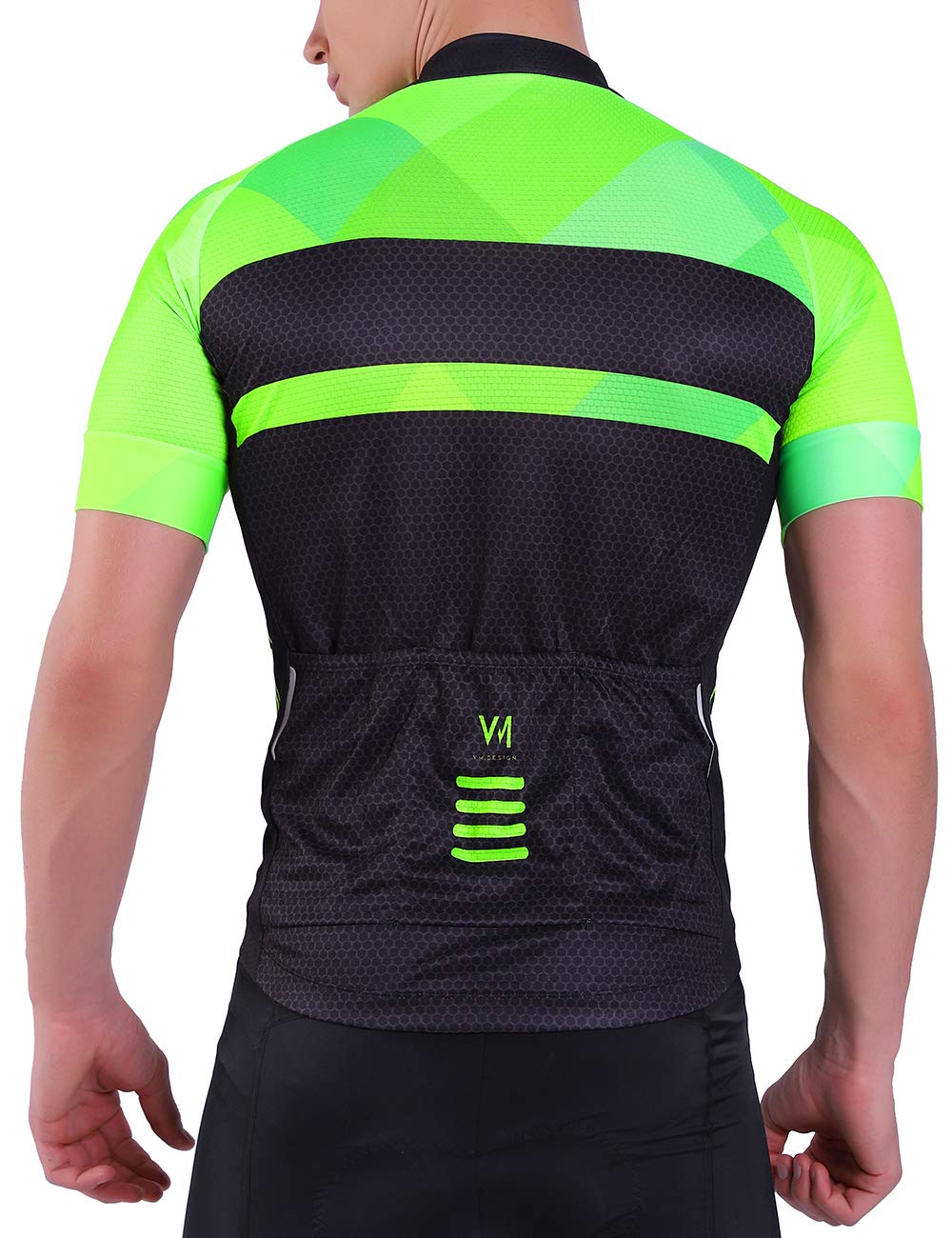 LAMEDA Cycling Jersey Men Green Road Bike Jersey Bicycle Shirt for Men (Green, L)