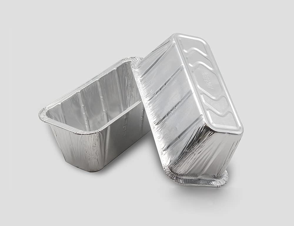MESTAEK 30 Pack Drip Pans Compatible, 8" x 3.7" x 3" Griddle, Rear Grease Cup, Disposable Aluminum Foil for Baking, Cooking, Heating, Storing, Prepping Food