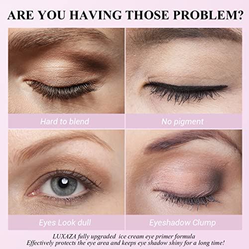 LUXAZA Eyeshadow Primer,Eye primer&Eyeliner Primer,Cream Matte Eye Shadow Primer On Base.Makeup Looks - Lasts All Day-0.35 oz