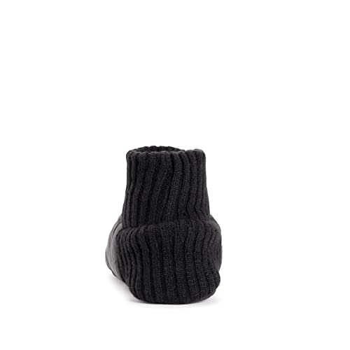 MUK LUKS Men's Quilted Slipper Booties, Ebony, 11-13