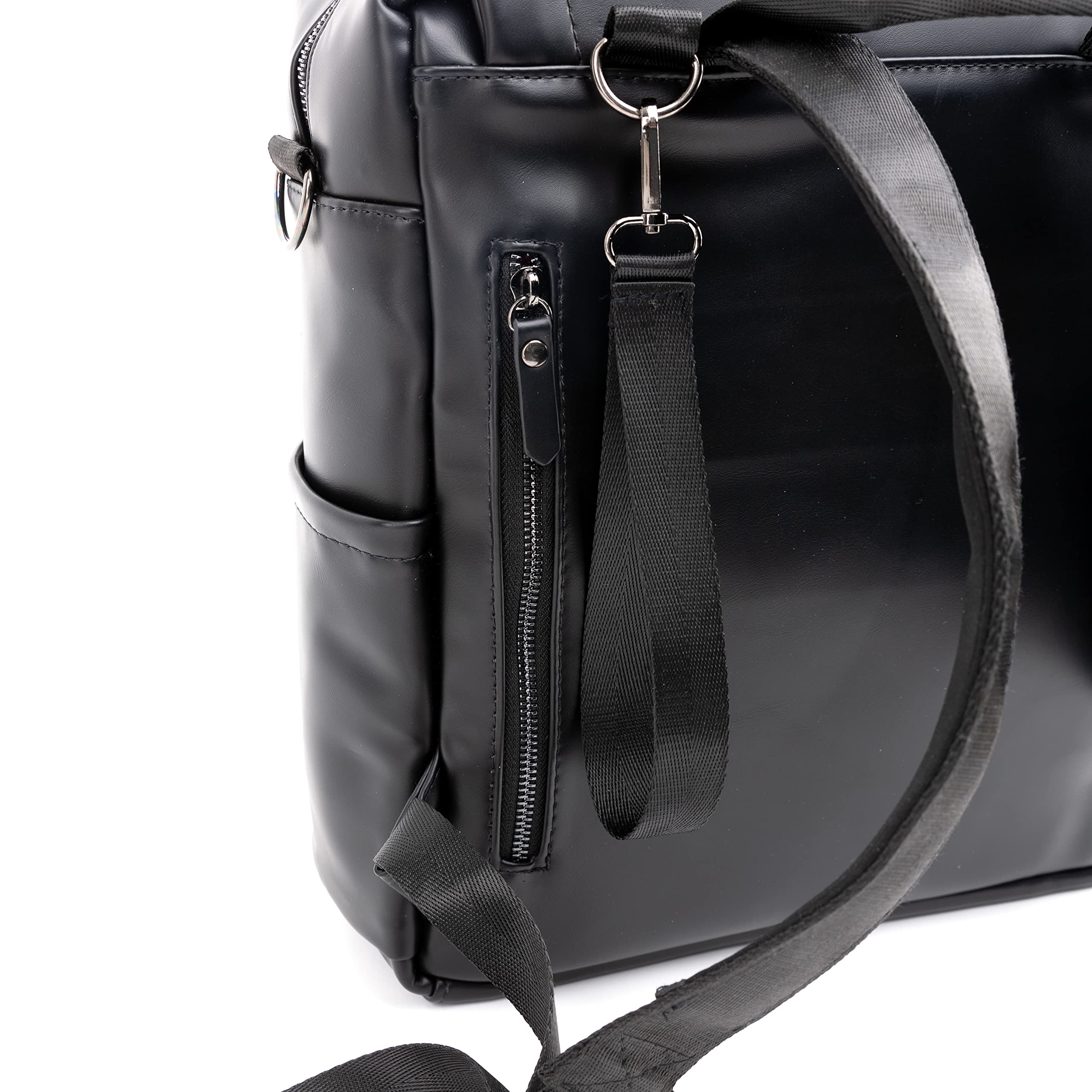 SOPO Diaper Bag Backpack with Built-in Changing Station, Bottle Pockets, Stroller Straps, 3 Ways to Carry, 9 Pockets, Laptop Compartment, Easy-Care Vegan Leather