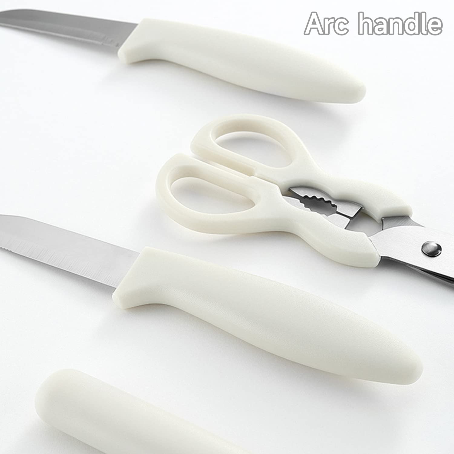 Sluoch Kitchen Fruit Paring Knife Set, 5 Pcs Knife Set Knife Block Ultra Sharp Chef Knives Set Easy-Grip Handle, for Vegetables Fruits Chopping