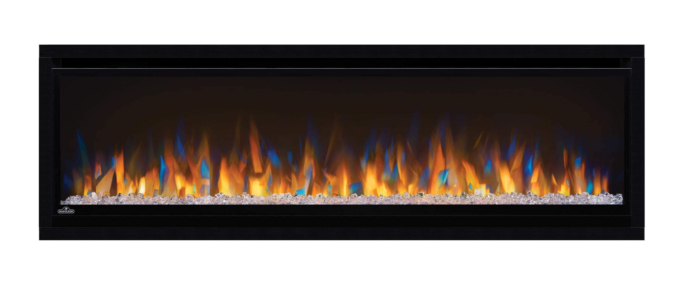 Napoleon Alluravision 50 - NEFL50CHS - Slimline, Wall Hanging Electric Fireplace, 50-in, Black, Crystal Ember Bed, 3 Flame Colours, Remote Included