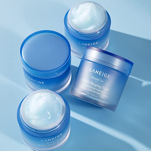 LANEIGE Water Sleeping Mask: Hydrate, Boost Clarity, and Visibly Brighten with Squalane & Sleep-Biome Technology, 2.4 fl. oz.