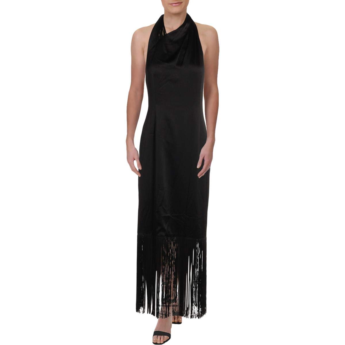 Jill Jill Stuart Women's Fringe Detail midi, Black, 0