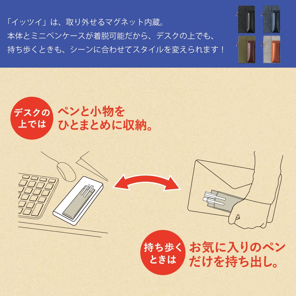 KING JIM 2100-003 Pen Case, ITSUI 003, Top In
