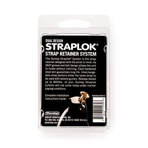 Jim Dunlop Black Nickel Dual Design Guitar Strap Locks (SLS1036BN)