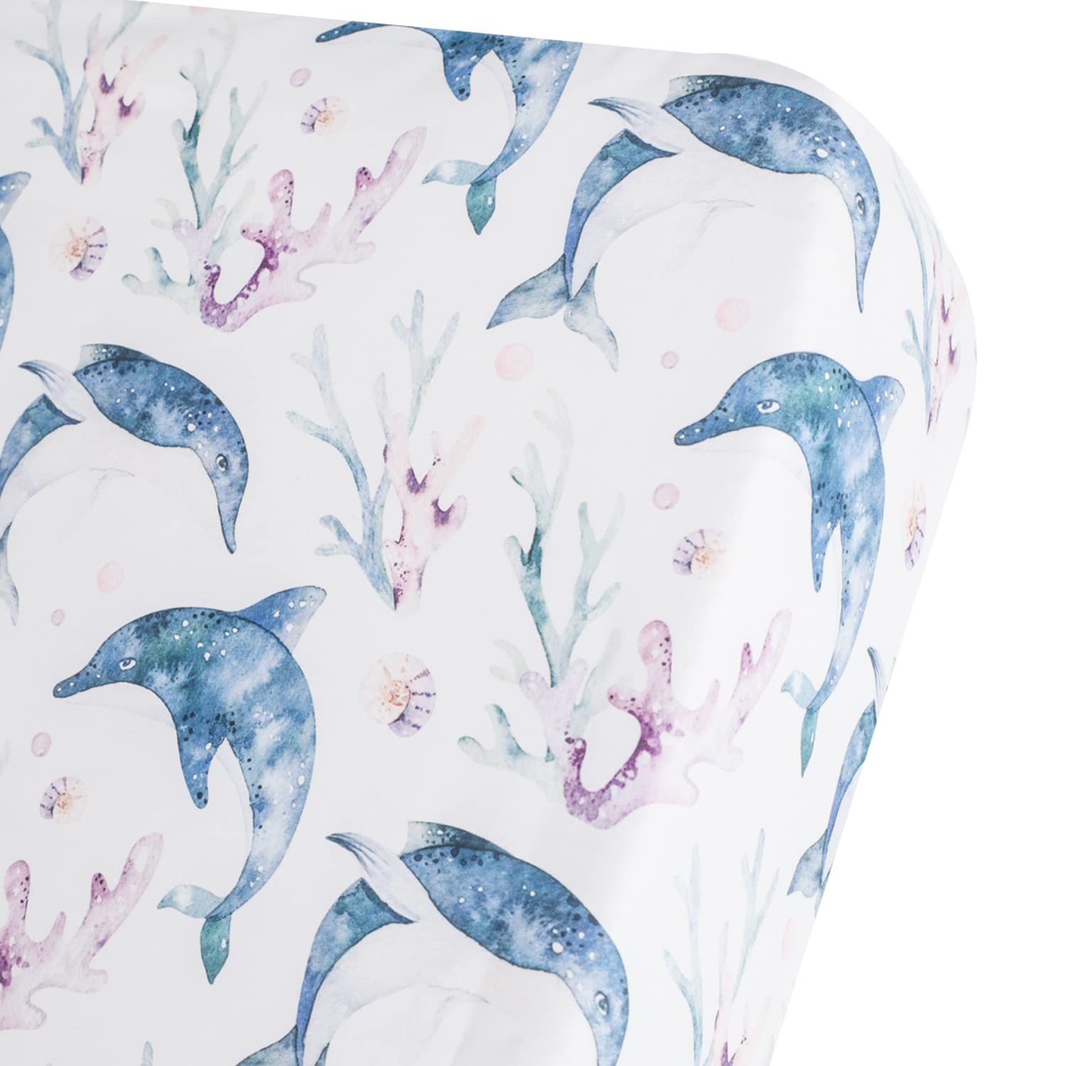 Sahaler Crib Sheet for Girl Boy Baby Polyester Fitted Crib Sheets for Standard Crib and Toddle Mattresses-Blue Whale...
