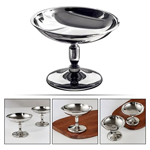 YARNOW Appetizer Plates s Stainless Steel Serving Dessert Bowls Trifle Bowl Footed Yogurt Bowl Sauce Bowls Snack Candy Cups for Salad Fruit Pudding