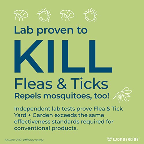 Wondercide - Flea and Tick Spray Concentrate for Yard and Garden with Natural Essential Oils – Kill, Control, Prevent, Fleas, Ticks, Mosquitoes and Insects - Safe Around Pets, Plants, Kids - 16 oz