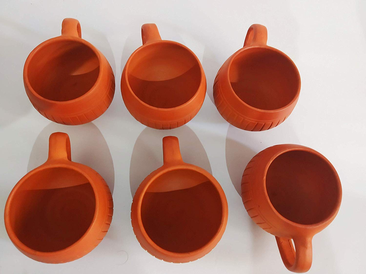 Odishabazaar Terracotta(Real Mitti) Unglazed Clay Mud Tea Cup - Set Of 6 using for Tea And Coffee 120ml