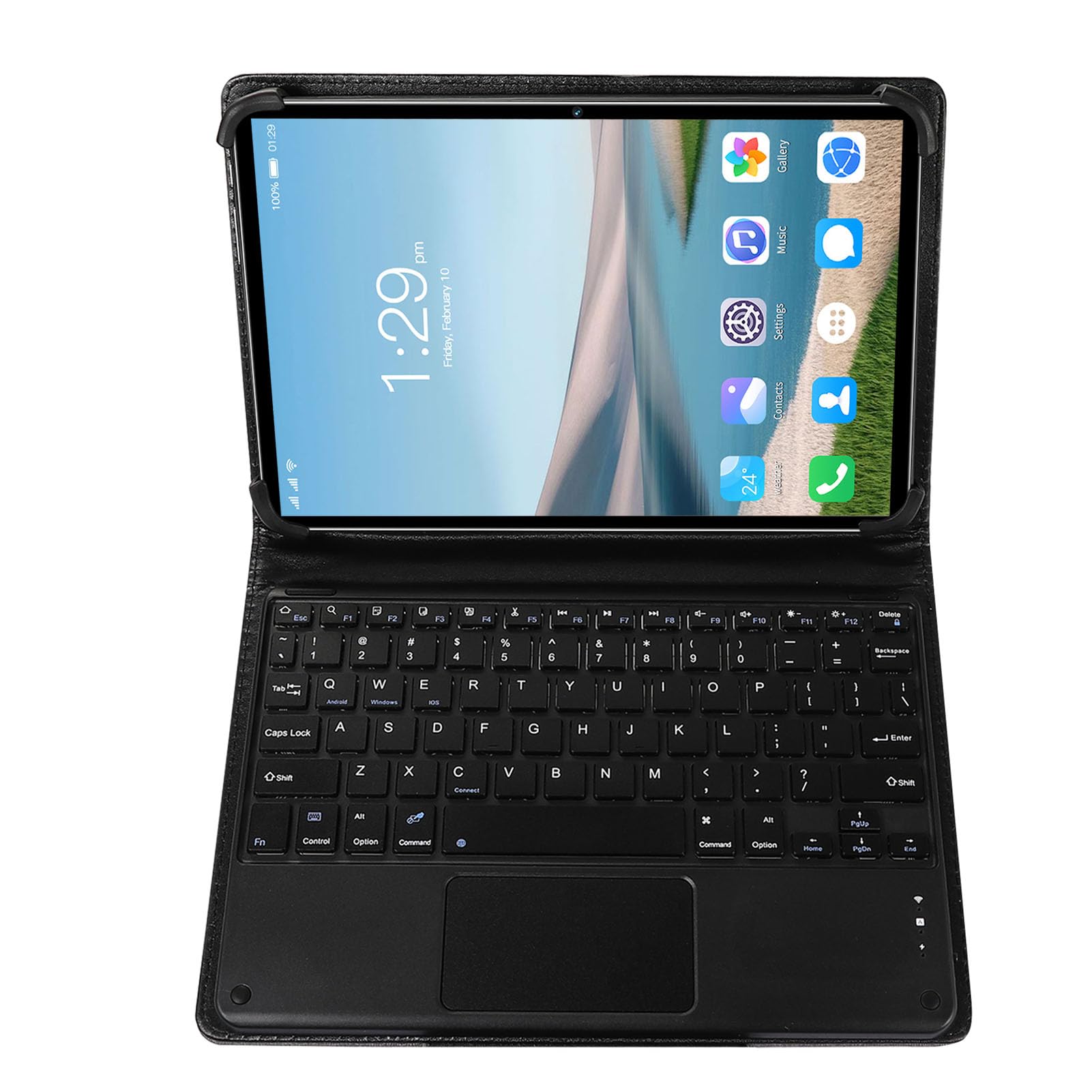 MAVIS LAVEN 10.1 Inch Tablet, 5G WiFi 2 in 1 8GB RAM 256GB ROM 100-240V 10.1 Inch Tablet PC Multifunction Electronic Book for Work for Learning for Android 12.0 (US Plug)