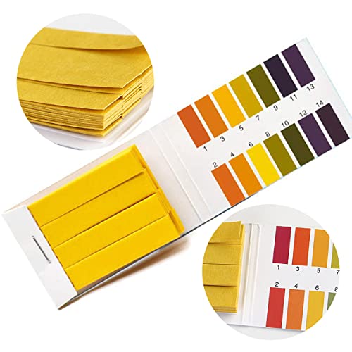 REALEGO pH Test Strips, 2PACK 160 Strips,Professional pH 1-14 Test Paper with 1mL Glass Dropper for Water,Teaching,Chemistry Experiment, Saliva and Urine