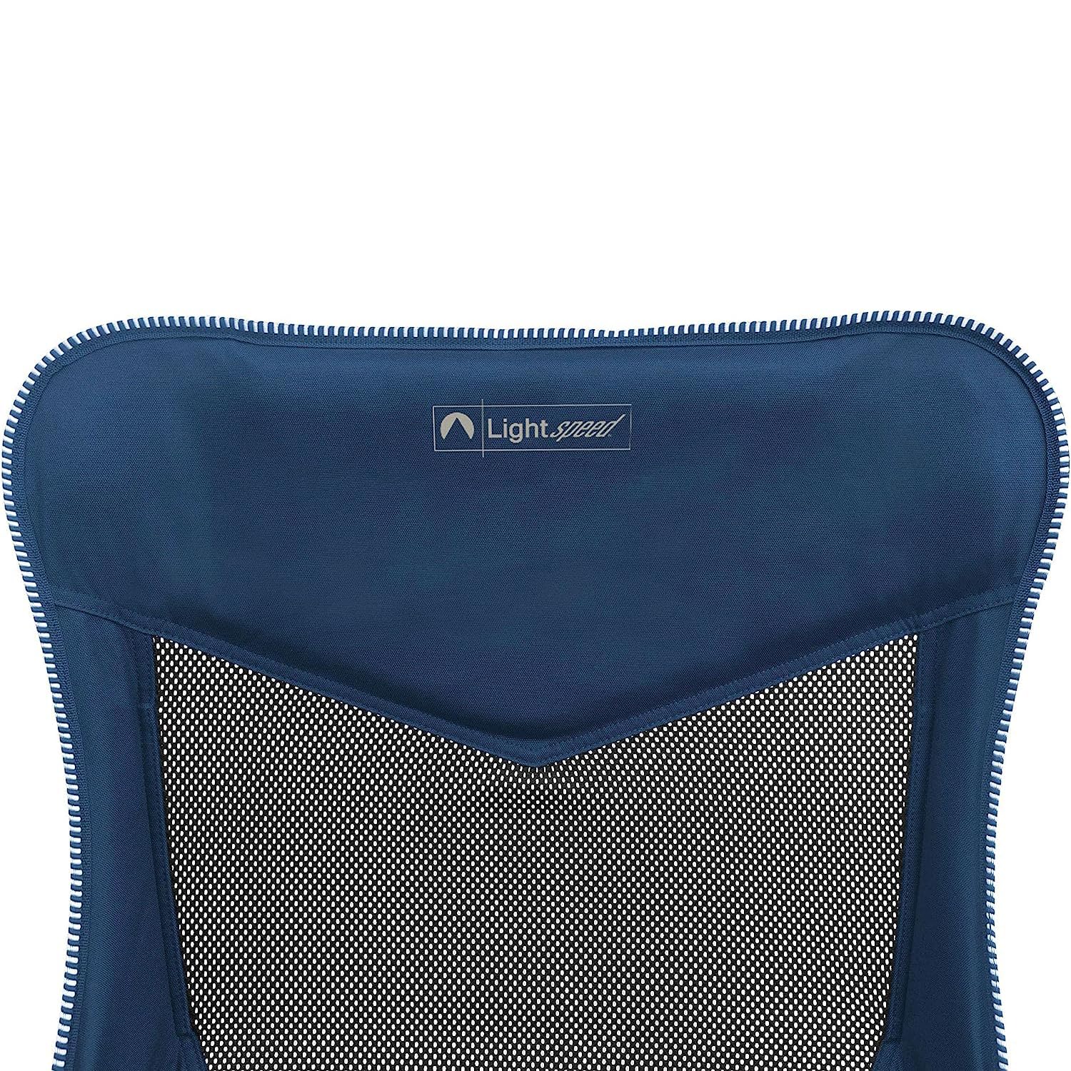 Lightspeed Outdoors Tall Swivel Camp Chair, Outdoor Seating, Blue