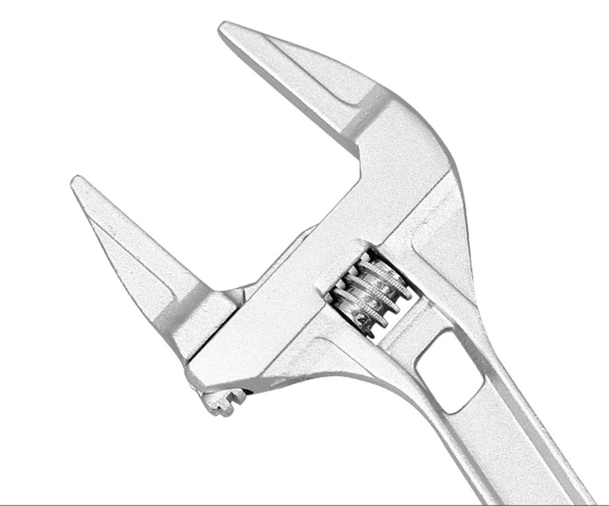 Sehfupoye Adjustable Wrench Large Opening Bathroom Spanner Wrenches Wide Jaw 6-68mm Aluminum Alloy Spanner Wrenches Shank Plumber