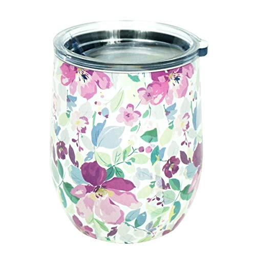 Mary Square Picket Fence Stemless Wine Glass with Lid Salem