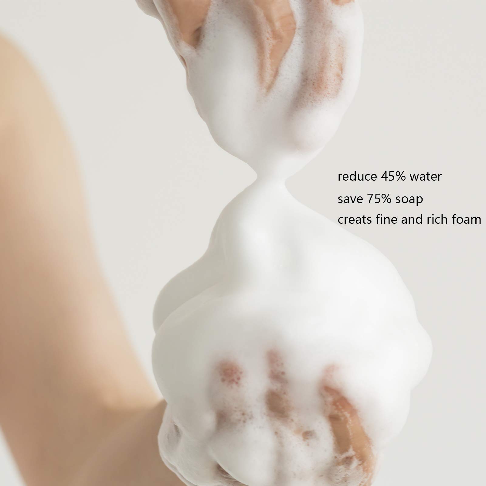 Lil Ray 2 Oz Empty White Foam Pump Bottle, Foamer Soap Dispenser for Lash Shampoo, Hand Soap, Foaming Cleaner(Gold Pump, 12 PCS)