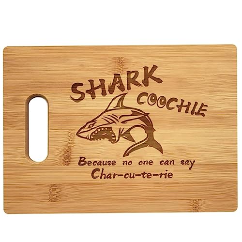 Shark Coochie Charcuterie Board/Shark Coochie Board/Laser Engraved Cutting Board/Funny Charcuterie Board/Valentine Day Cutting Board Gift, Wedding Gift (Board B, 11''×8.5'')