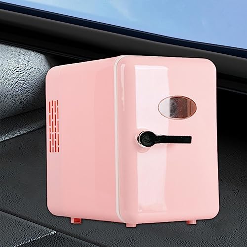 KLKCMS Mini Fridge Portable USB Fridge Personal Refrigerator Compact Refrigerator for Travel Dorm Home Bedroom Car, Pink