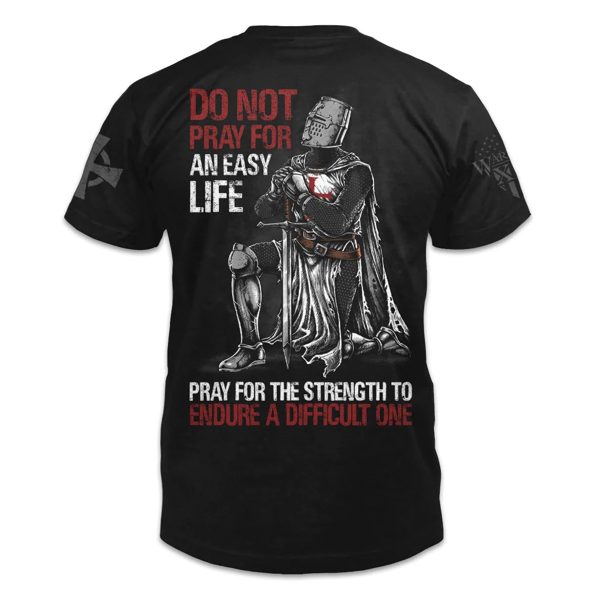 No Easy Life T-Shirt Patriotic Tribute Tee | American Pride Veteran Support Shirt | 100% Cotton Military Apparel | Black, X-Large