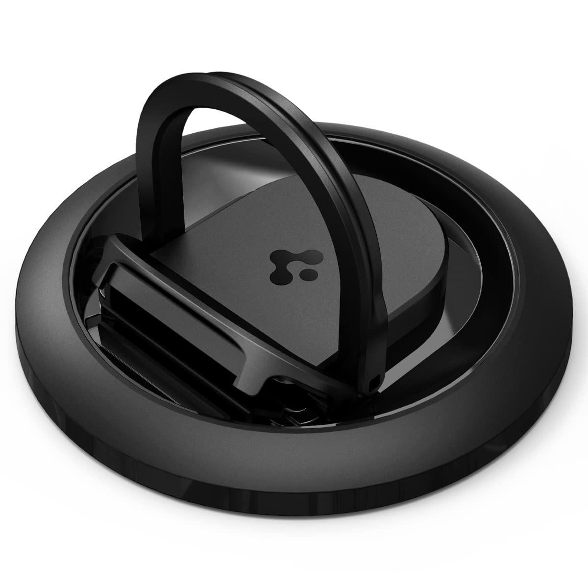 Spigen O-Mag Ring (MagFit) Camera Webcam Mount for MacBook, Magnetic Phone Holder Grip Designed for MagSafe (MacBook Pro, Air, iPhone 14 Pro Max, 14 Pro, 14 Plus, 14, 13 and 12 Series) - Black