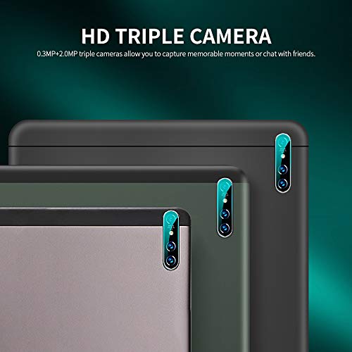 mewmewcat Tablet Computer, 10.1'' Metal Tablet with MT6592 Eight-core Processor 1280 * 800 Resolution 2GB+32GB Memory Support 2G/3G Calls Green+Black US Plug