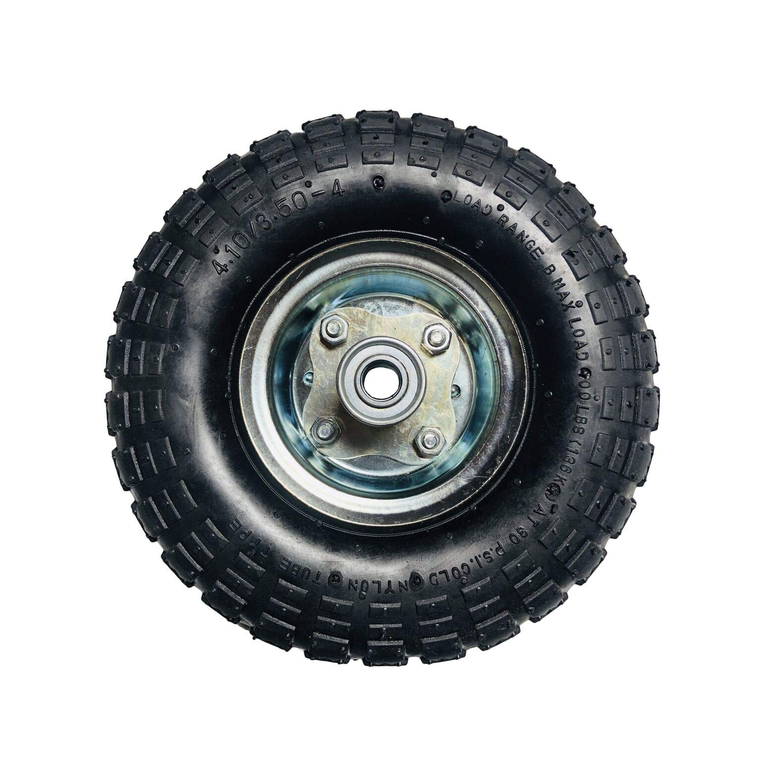 Replacement Hand Truck Tire and Cart Tire (Fits 5/8" Axle)