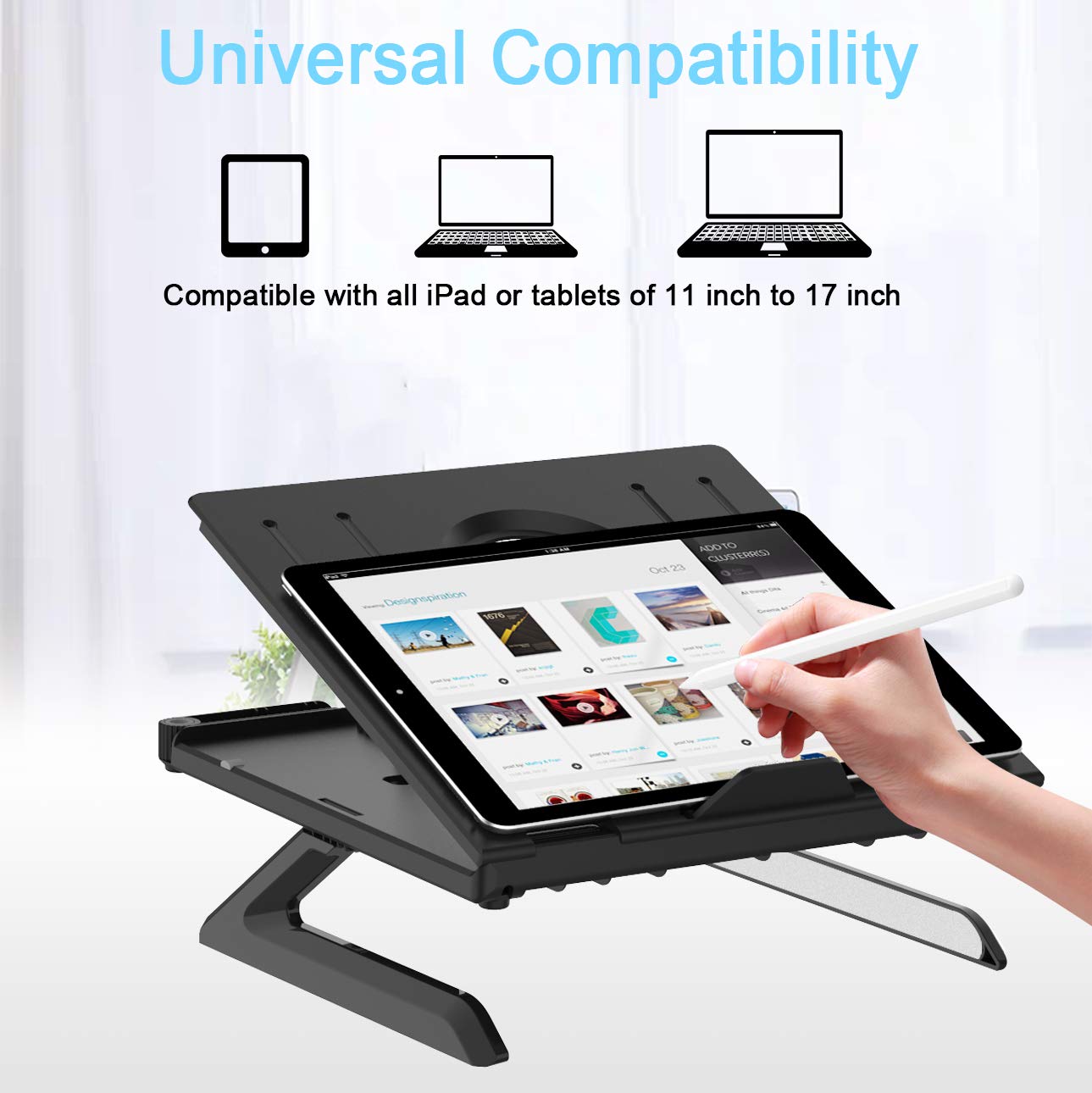 Laptop Stand,Multi-Angle Adjustable Laptop Stand with Heat-Vent ,Ergonomic Computer Stand Laptop Riser for Desk Compatible with All laptops