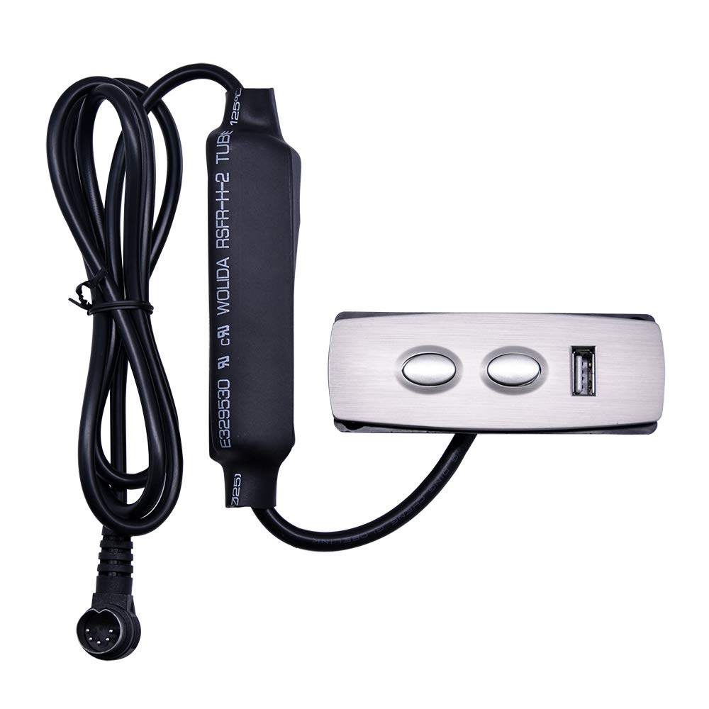 Okin 2 Button 5 Pin Lift Chair or Power Recliner Hand Control with USB, Recliner Replacement Parts Limoss Lazboy Pride Catnapper etc.