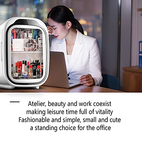 Makeup Mirrors Wall Mounted Skincare Fridge Mini Fridge 6L Compact Refrigerators for Bedroom Makeup Cosmetics Refrigerator for Skincare Travel Portable Refrigerator (Car and Home Dual Use) (Black)