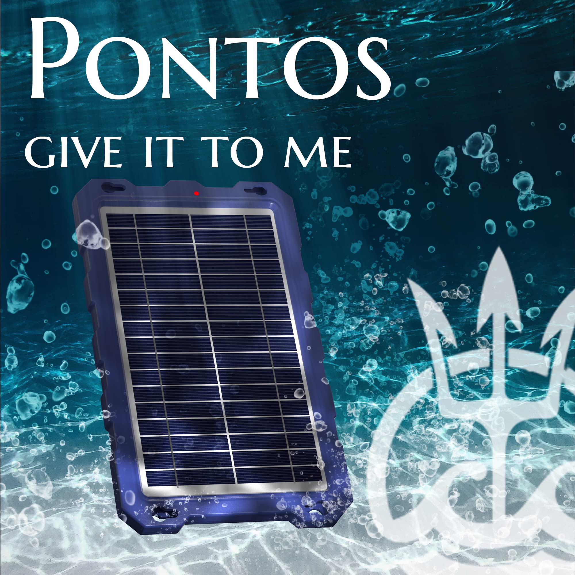 POWOXI 10W 12V Solar Battery Charger& Maintainer,Waterproof Solar Panel Trickle Charger with Cigarette Lighter & Alligator Clips for Car, RV, Boat, Motor, Lawn Mower(Blue)