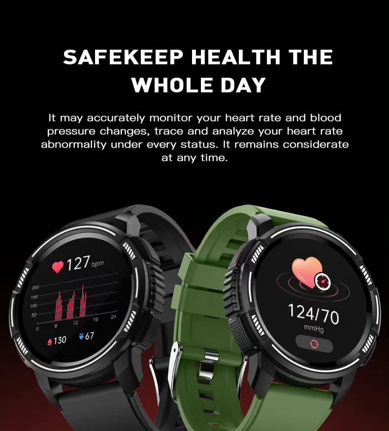 Smart Watches for Men Waterproof Fitness Watch Activity & Fitness Tracker with Notification Reminder/Step Counter/Mileage for Android iOS Phone