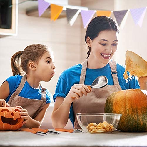 Pumpkin Carving Kit Tools,Halloween Pumpkin Decorating Kit Carving Knife - 8PCS Pumpkin Sculpting Tools Professional Stainless Steel Heavy Duty Knife Pumpkin Carving Sets