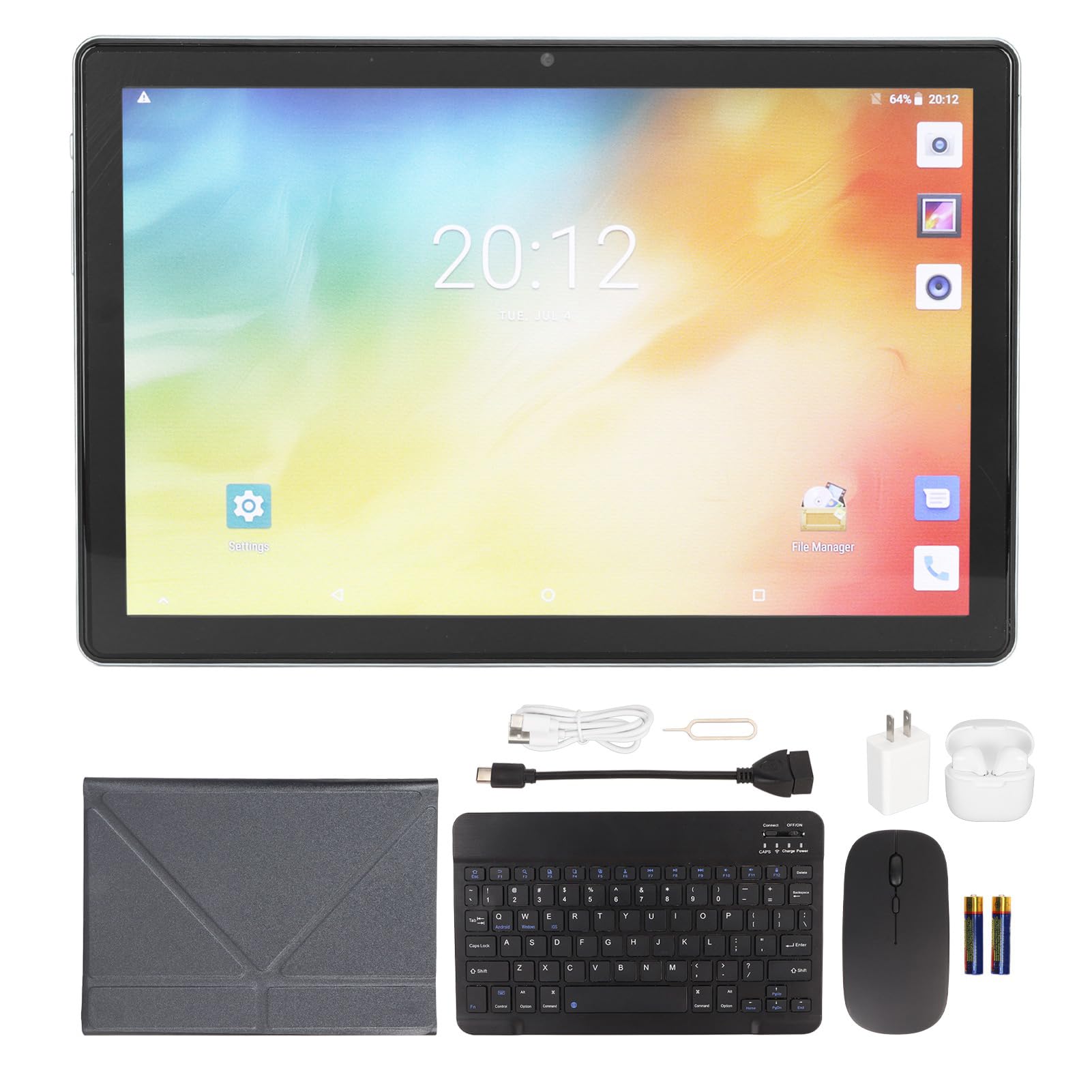 MAVIS LAVEN Touch Screen Tablet, High Performance CPU 10.1 Inch Full HD 1920x1200 12.0 Tablet Game US Plug 100‑240V for Daily Entertainment (#2)