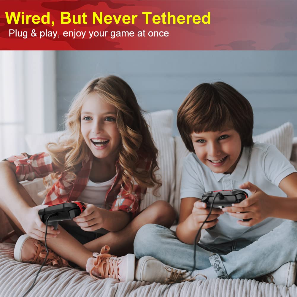 Replacement for Xbox One Controller Wired Compatible with Xbox One/Series/Windows, Xbox Series x/s Controller Wired with Custom Mapping&Share Button