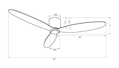 Lucci Air 21287001 Radar DC Ceiling Fan, 52 Inch, White with White Blades