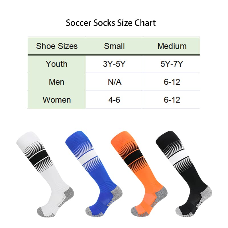 OWUH Soccer Baseball Socks for Youth Adult Multi-Sport Softball Socks,White Medium