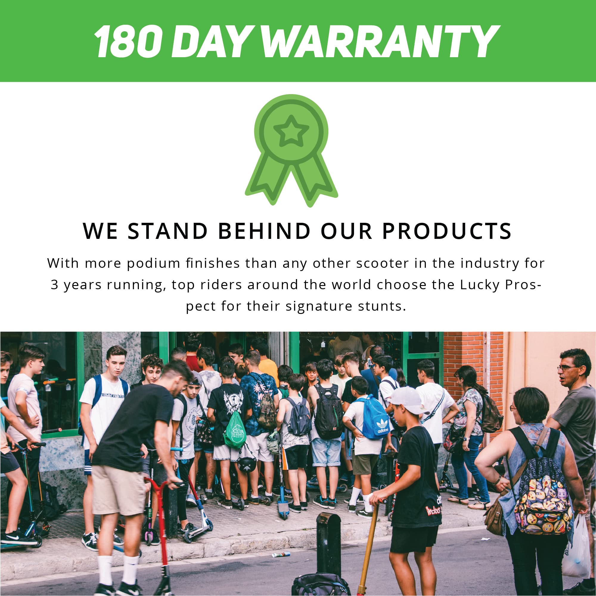 Lucky Crew Complete Pro Scooter - Best Trick Scooter for Beginner to Intermediate Riders, Ultramarine
