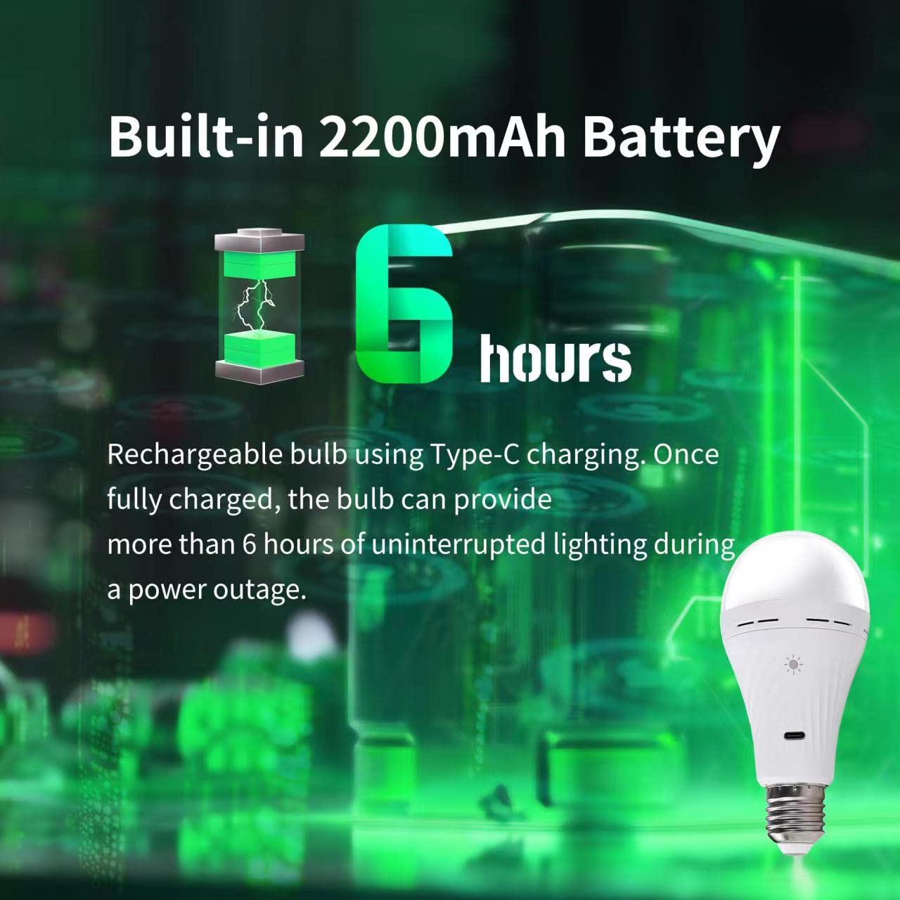 USB Rechargeable Light Bulbs with Remote, Dimmable and Timer, Wireless Light Bulbs no Plug for Lamp Refresh Long Lasting Battery Light, 2600MAH Battery Operated LED Bulbs for Home Power Outage, 900LM