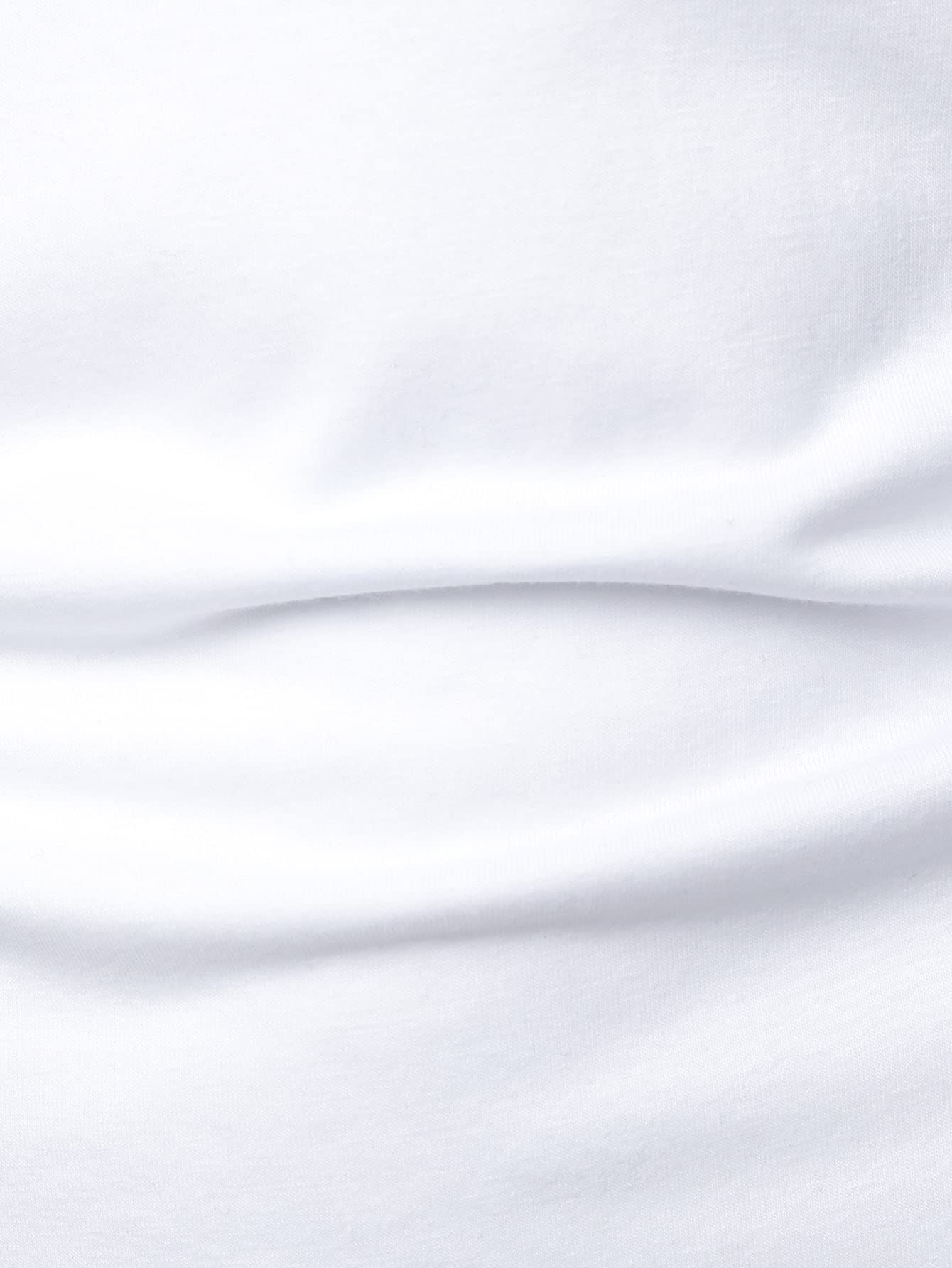 OYOANGLE Men's Long Sleeve Casual Shirt Zipper Striped Regular Fit T Shirt White S