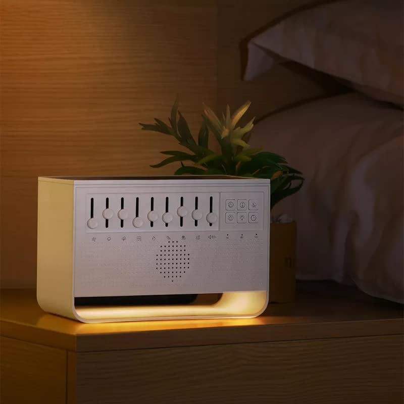 Telawah White Noise with Diffuser,Sleep Sound Machine for Adults,200ml Oil Aromatherapy Diffuser Night Light with 3 Timed Shutdown Modes for Home Yoga Study Office.