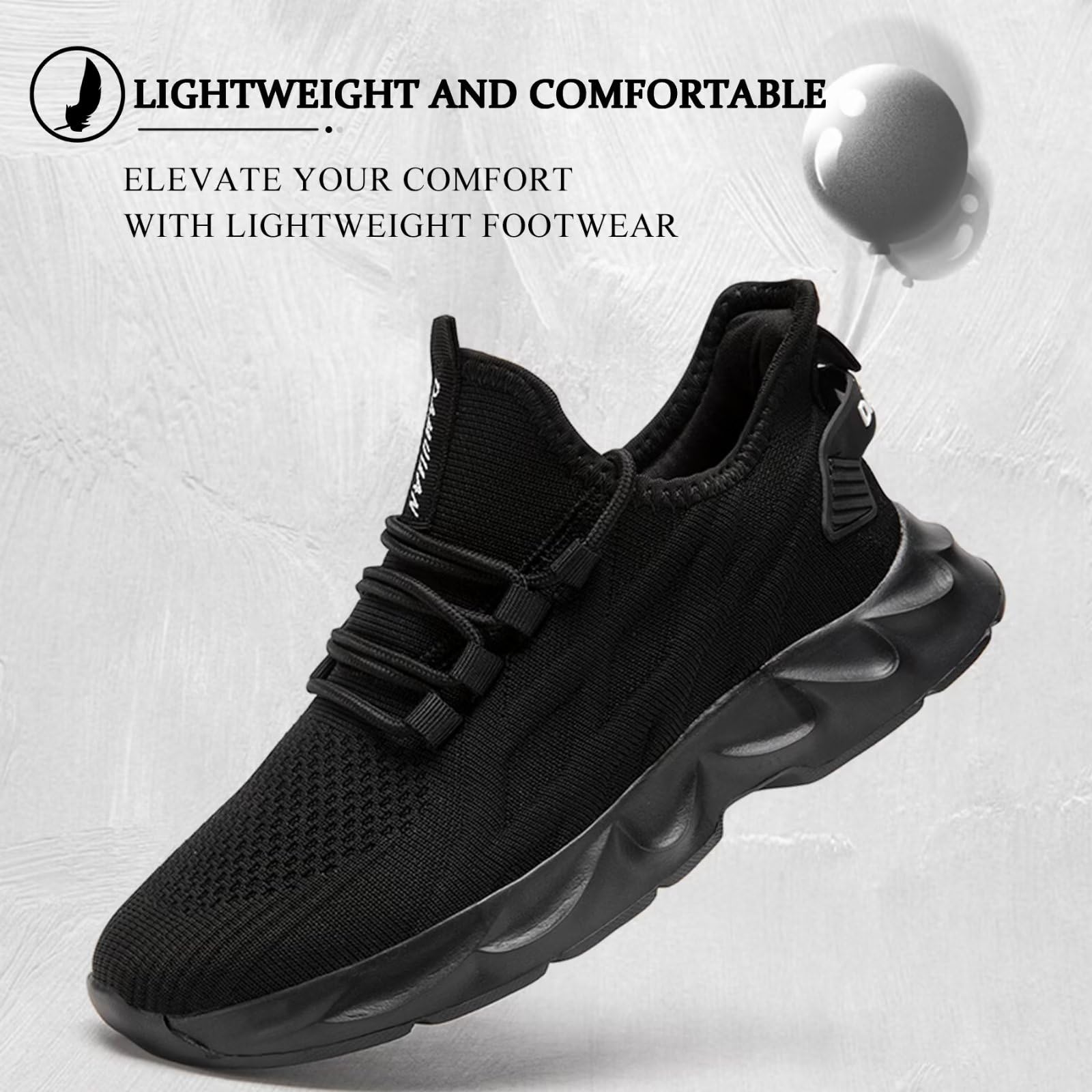 Linenghs Womens Tennis Shoes Black