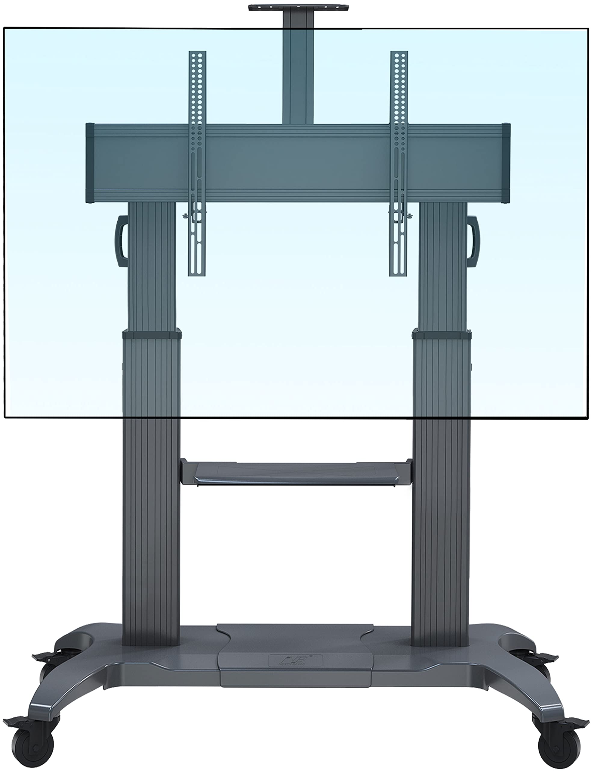 NB North Bayou Mobile TV Cart Heavy Duty TV Stand with Wheels for 70 to 110 inch LCD LED OLED Flat Panel Plasma TV up to 200lbs CF100-B