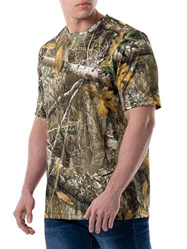 Realtree Men's 2 Pack Short Sleeve Performance Tees, Edge Edge, X-Large